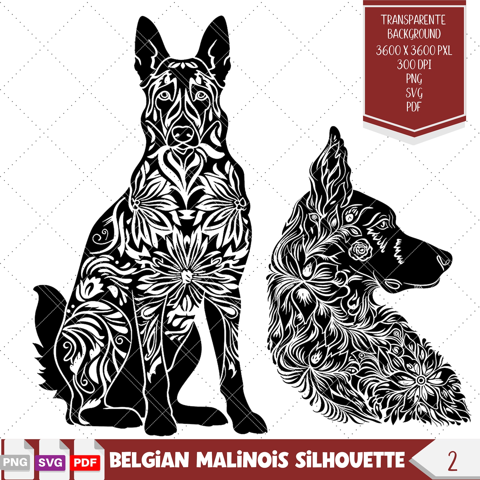 Belgian Malinois Dog Mom Gift, Malinois Sticker & Ornament Set ...
