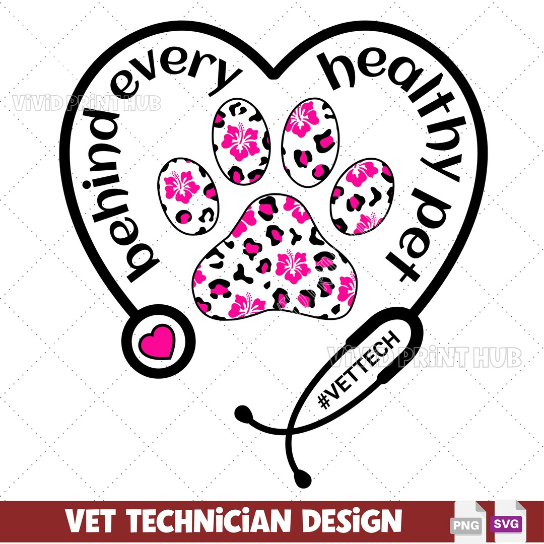 Vet Tech Gift Design PNG Stethoscope Charm Vet Tech Clipart for ...