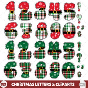 Christmas Doodle Alphabet Letters Bundle, Whimsical Alphabet Letters ...