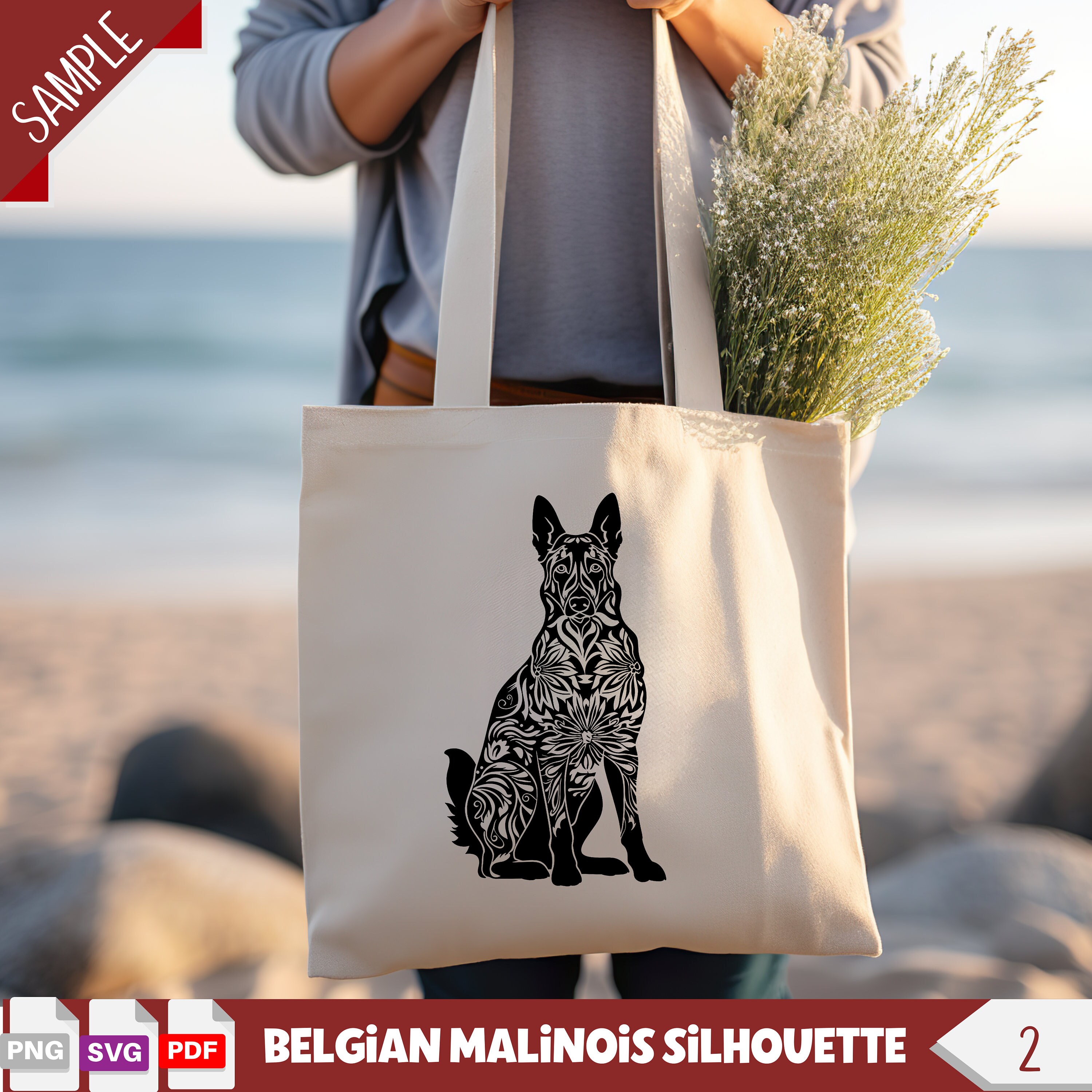 Belgian Malinois Dog Mom Gift, Malinois Sticker & Ornament Set ...