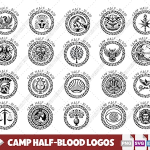 Camp Half-blood 20 SVG Bundle, Camp Half-blood Cabin Logos PJO SVG ...