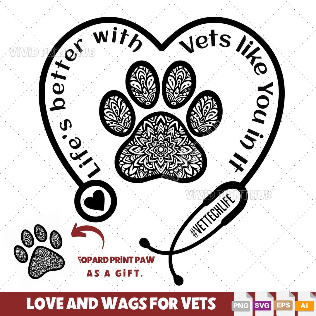 Vet Tech SVG Gift for Cricut, Life is Better With Vets Design, Tech ...
