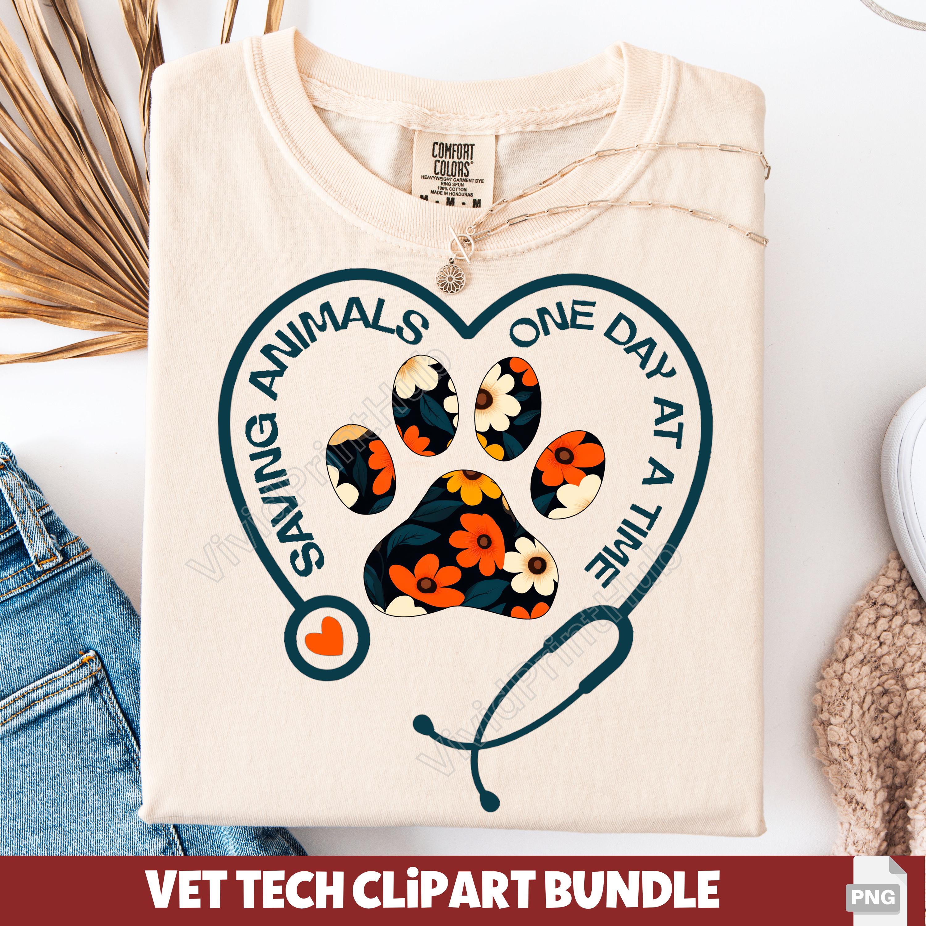 Vet Tech Clipart Bundle – 10 PNG Designs for Sublimation, Shirts, Mugs ...