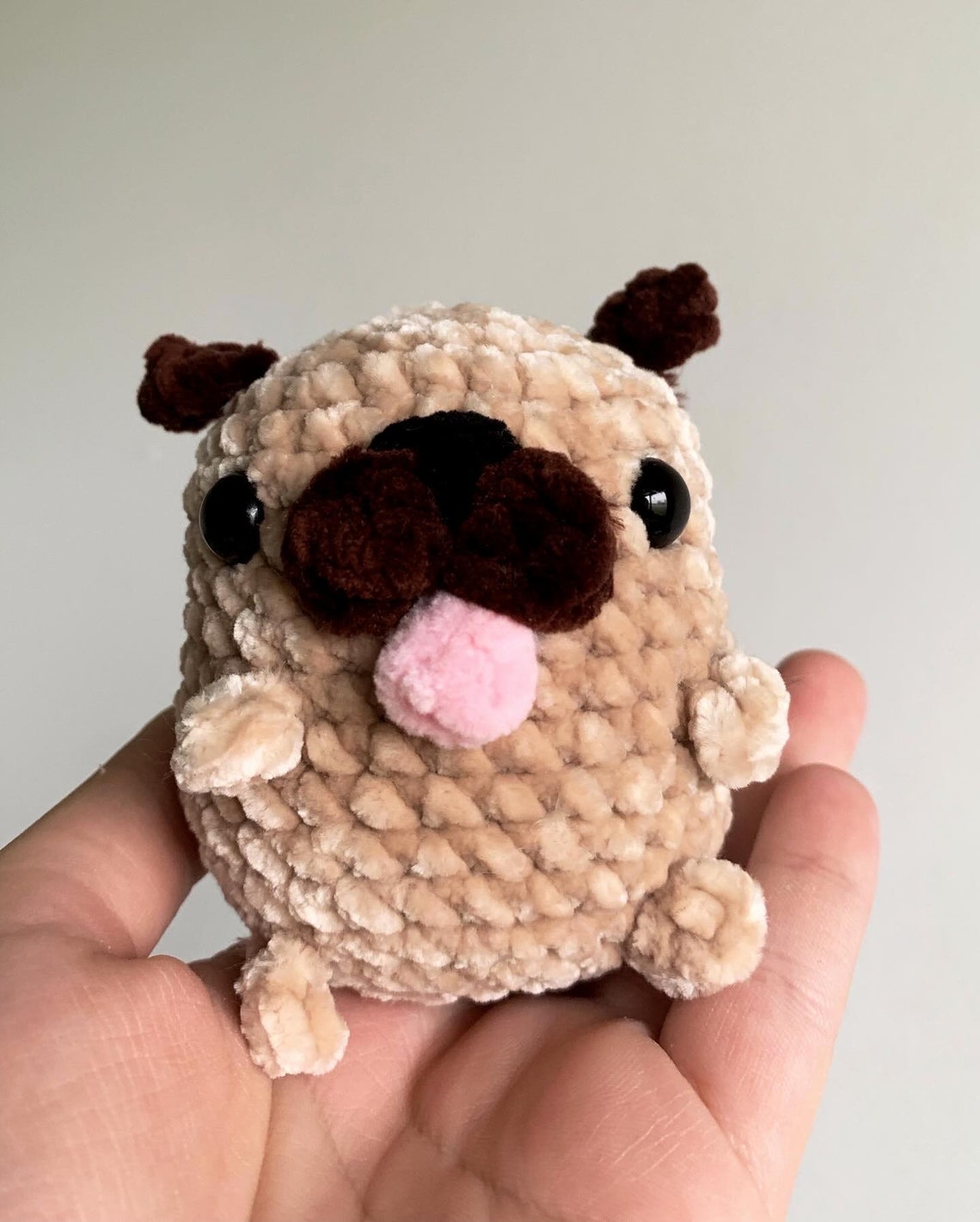 Crochet Handmade Potato Pug Dog Amigurumi Plushie - Etsy