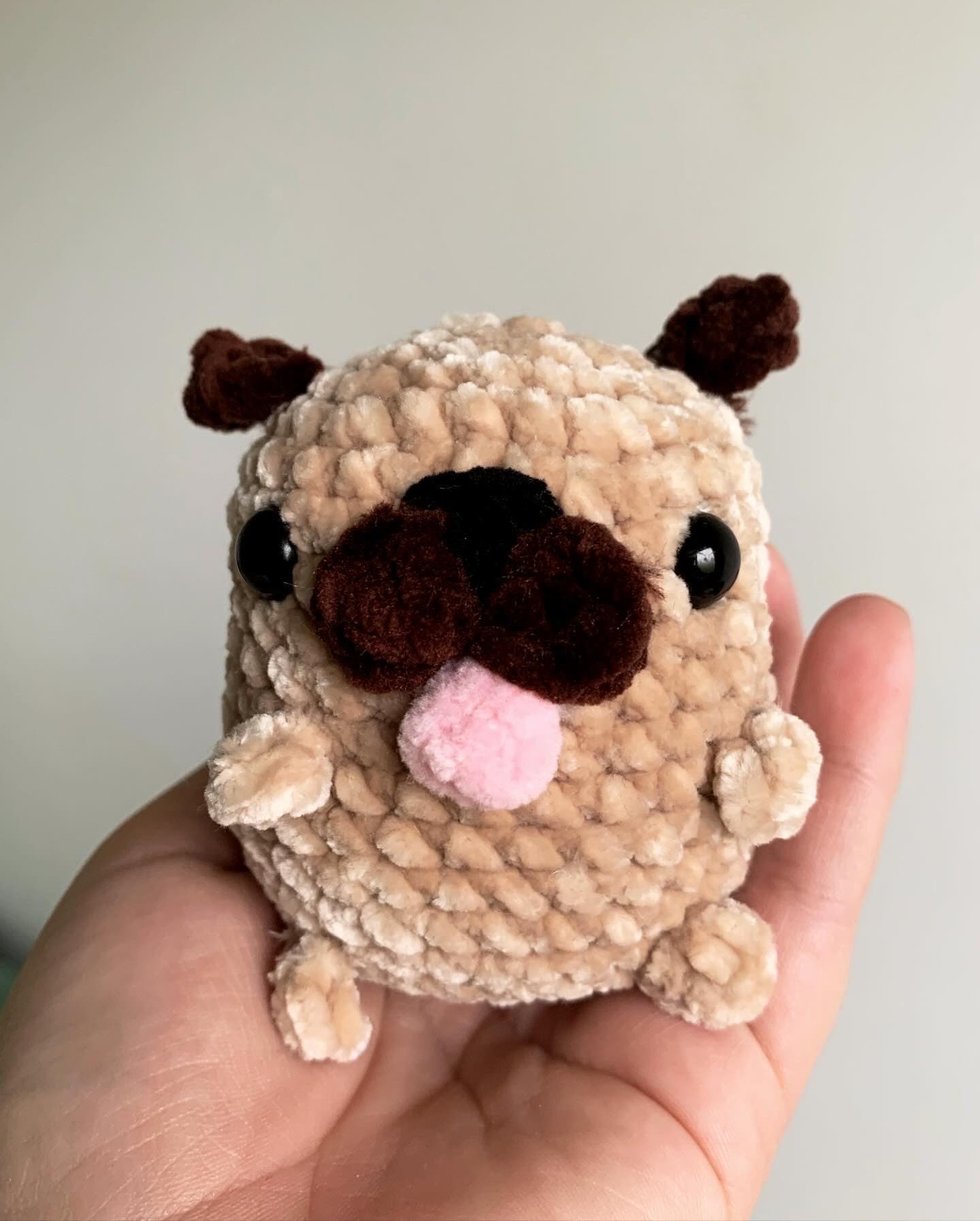 Crochet Handmade Potato Pug - Dog Amigurumi Plushie - Etsy