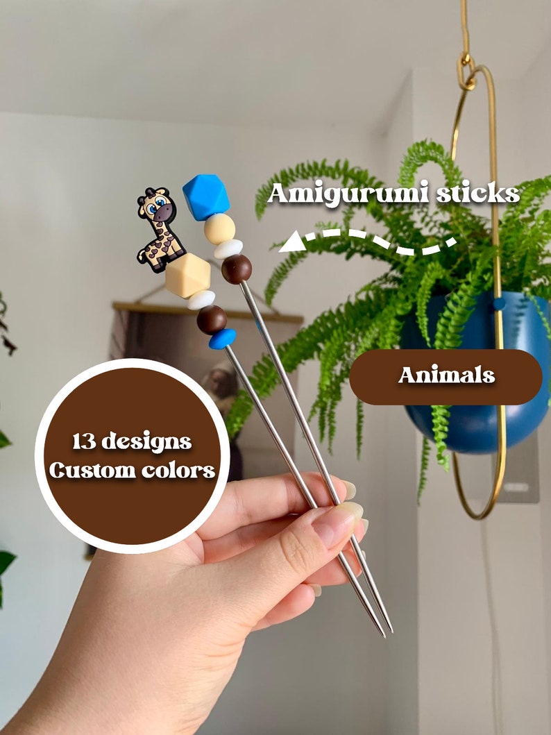 Animal-themed Ami Stick - 20cm Amigurumi Sewing Stick - Custom Duck ...