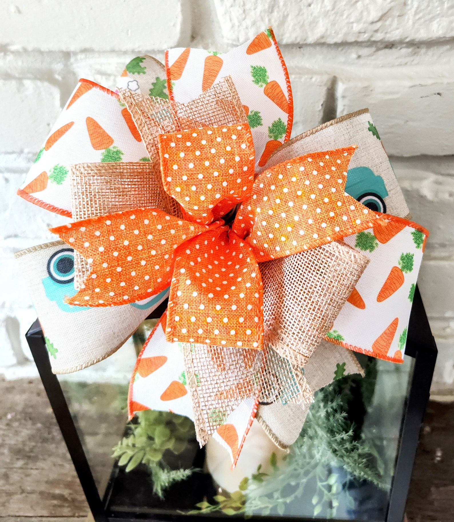 2 Sizes Easter Vintage Truck W/ Bunny and Carrot Bow Great Gift for Her, Gift for Easter ...