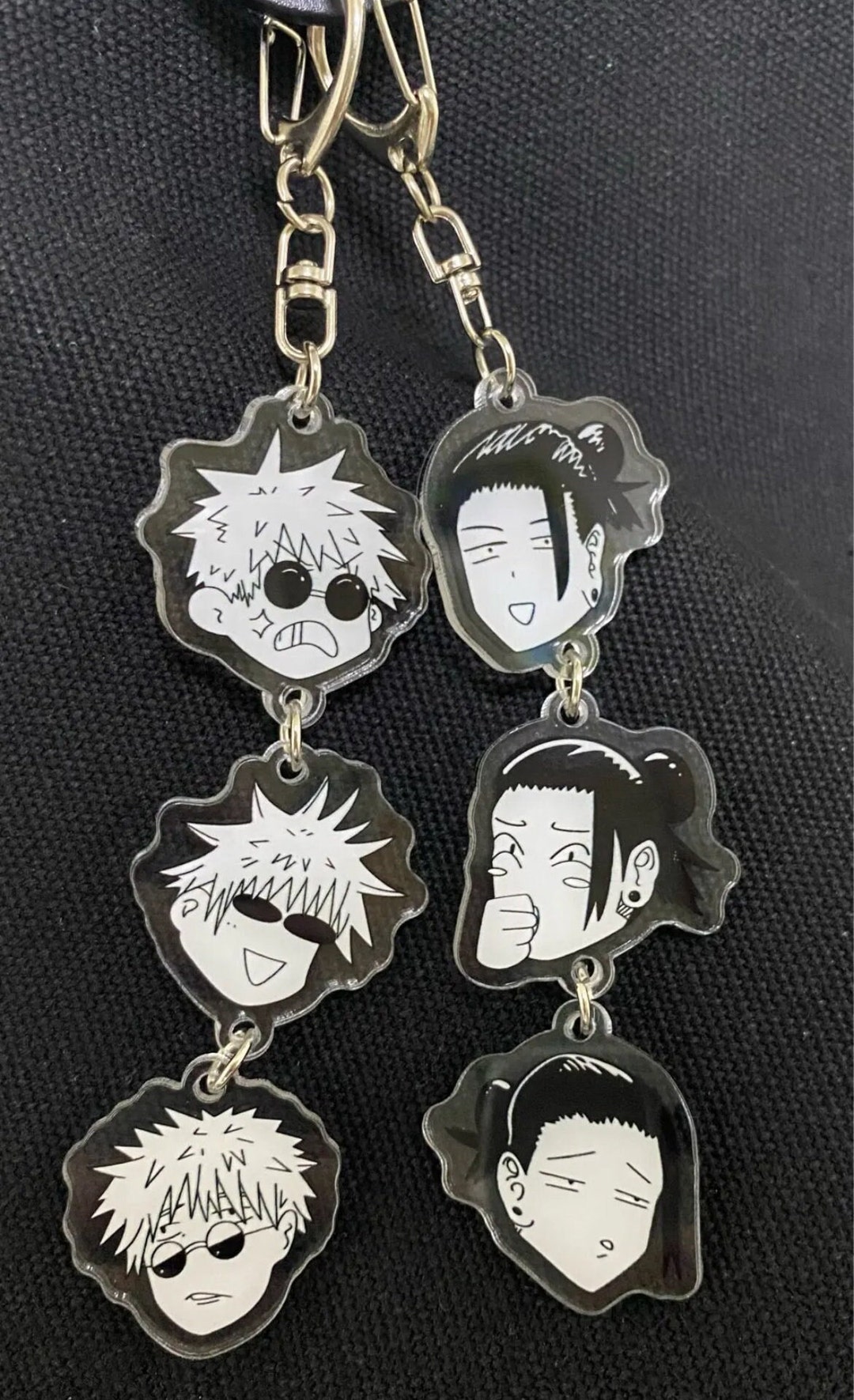 Anime Jujutsu Kaisen Cosplay Funny Long Keychain Gojo Satoru Geto ...