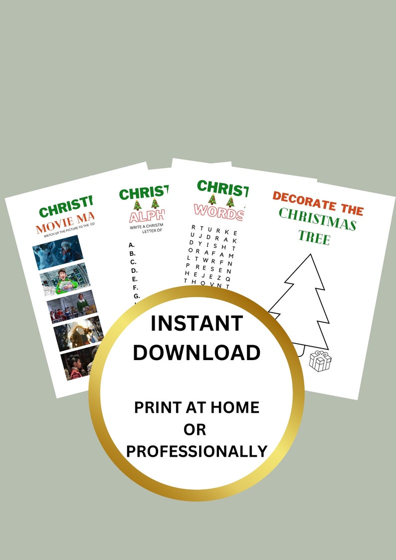 Kids Christmas Activity Bundle | Christmas Games and Activities ...