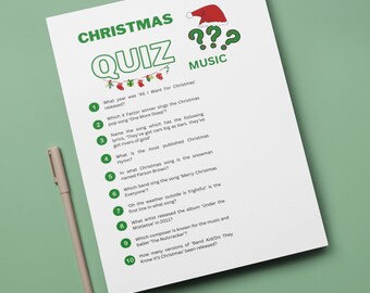 Christmas Movie Quiz | Printable Quiz | Christmas Movie Game | Family ...
