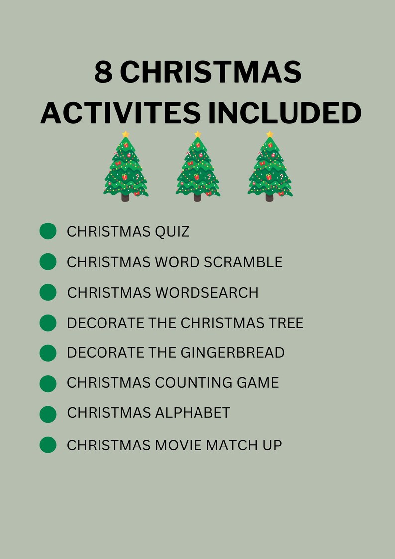 Kids Christmas Activity Bundle | Christmas Games and Activities ...