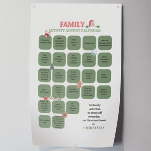 Family Activity Advent Calendar | Christmas Activity | Family Fun ...