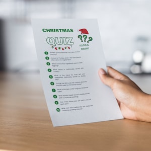 Printable Quiz | Christmas Quiz | Food and Drink Quiz | Family Fun Game ...