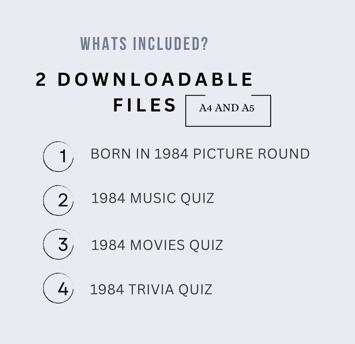 40th Birthday Quiz Bundle | 40th Birthday Party | Born in 1984 Trivia ...