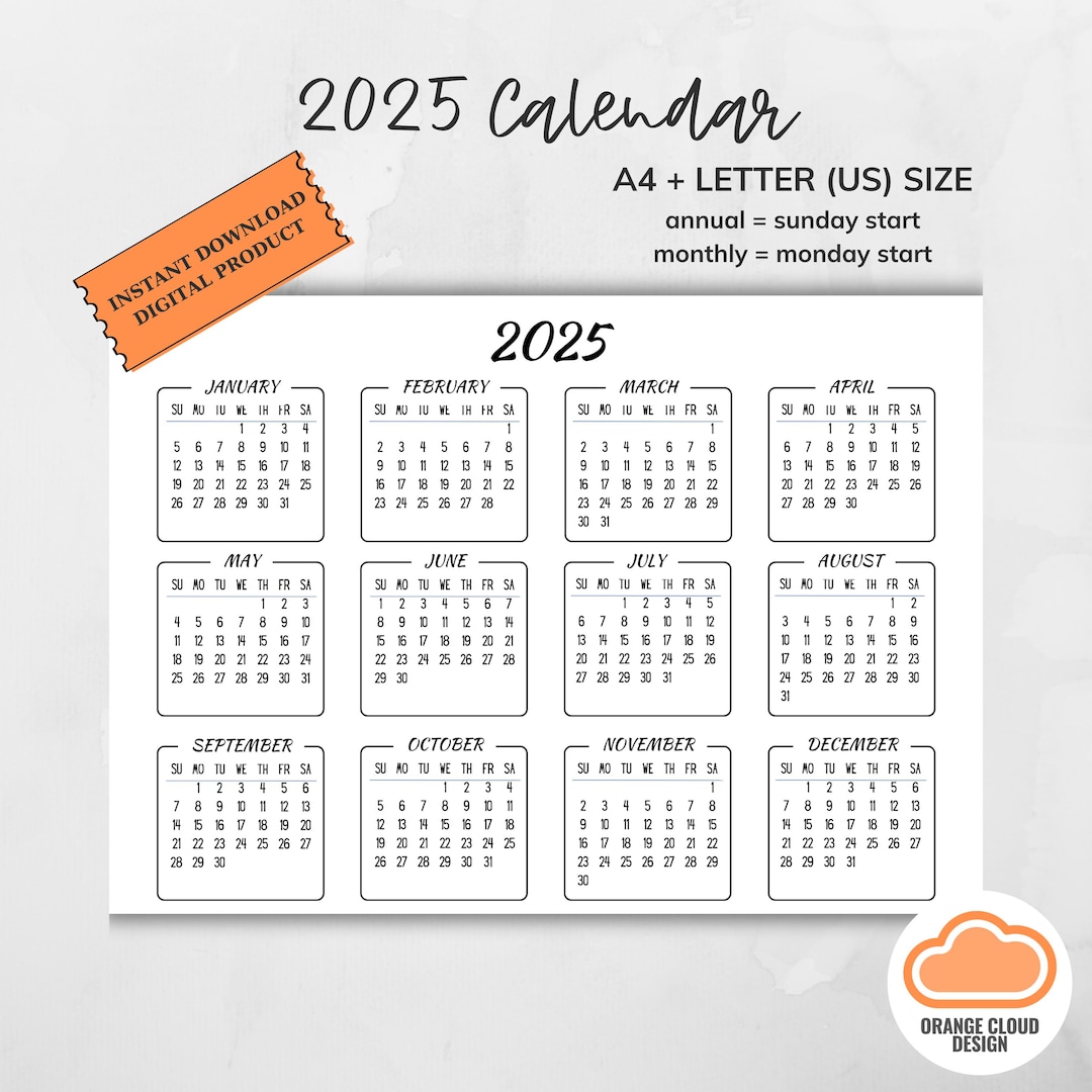 2025 Floral Calendar Minimalist Wall Calendar With Flower Illustrations ...