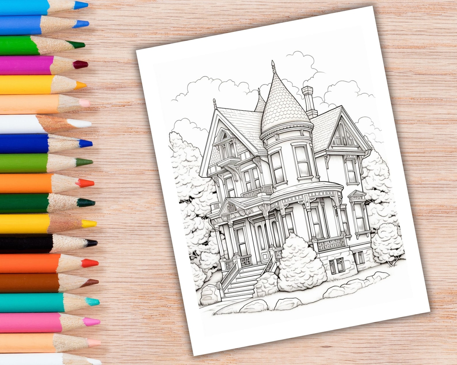 Old House Coloring Book: Vintage Architecture, Interiors & Exteriors ...