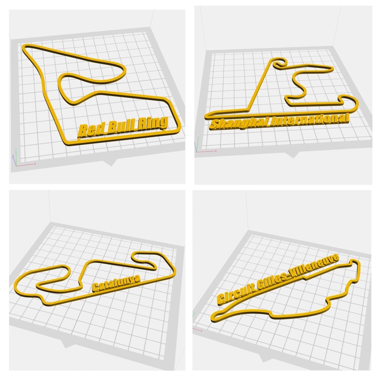 F1 Track F1 Circuits 2024 Wall Art Desk Art Formula 1 3D Printed - Etsy