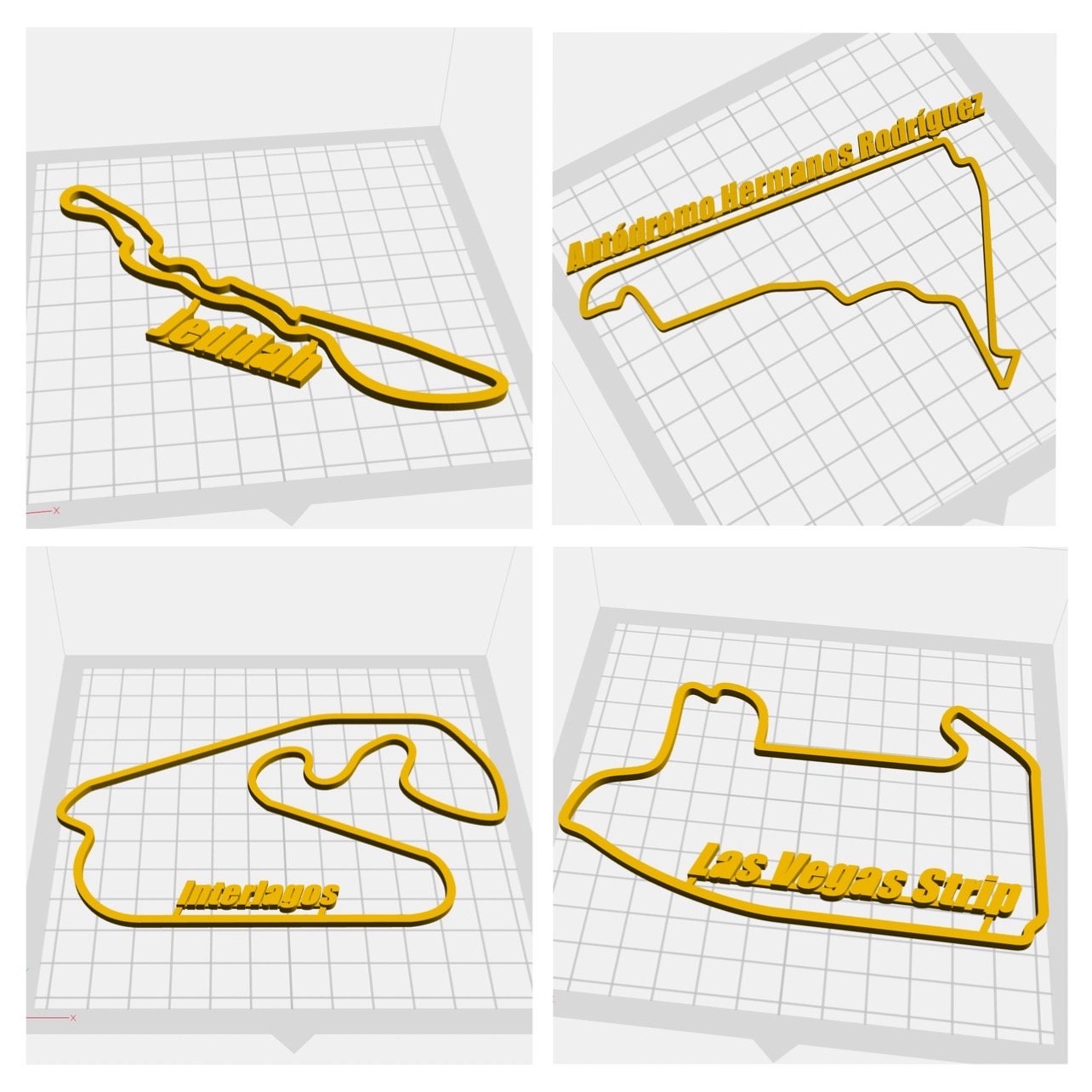 F1 Track F1 Circuits 2024 Wall Art Desk Art Formula 1 3D Printed - Etsy