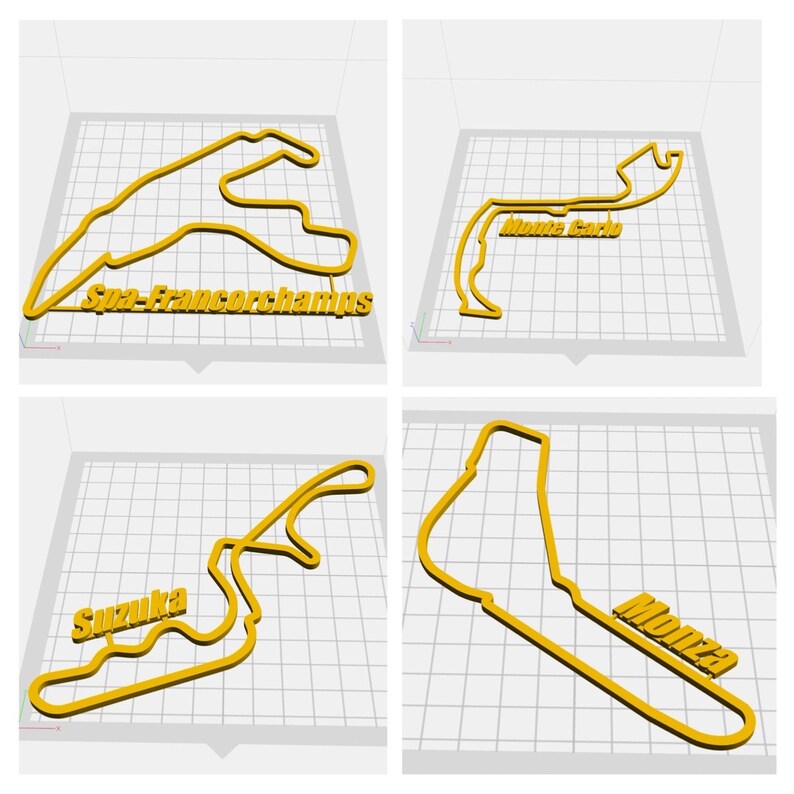 F1 Track F1 Circuits 2024 Wall Art Desk Art Formula 1 3D Printed - Etsy