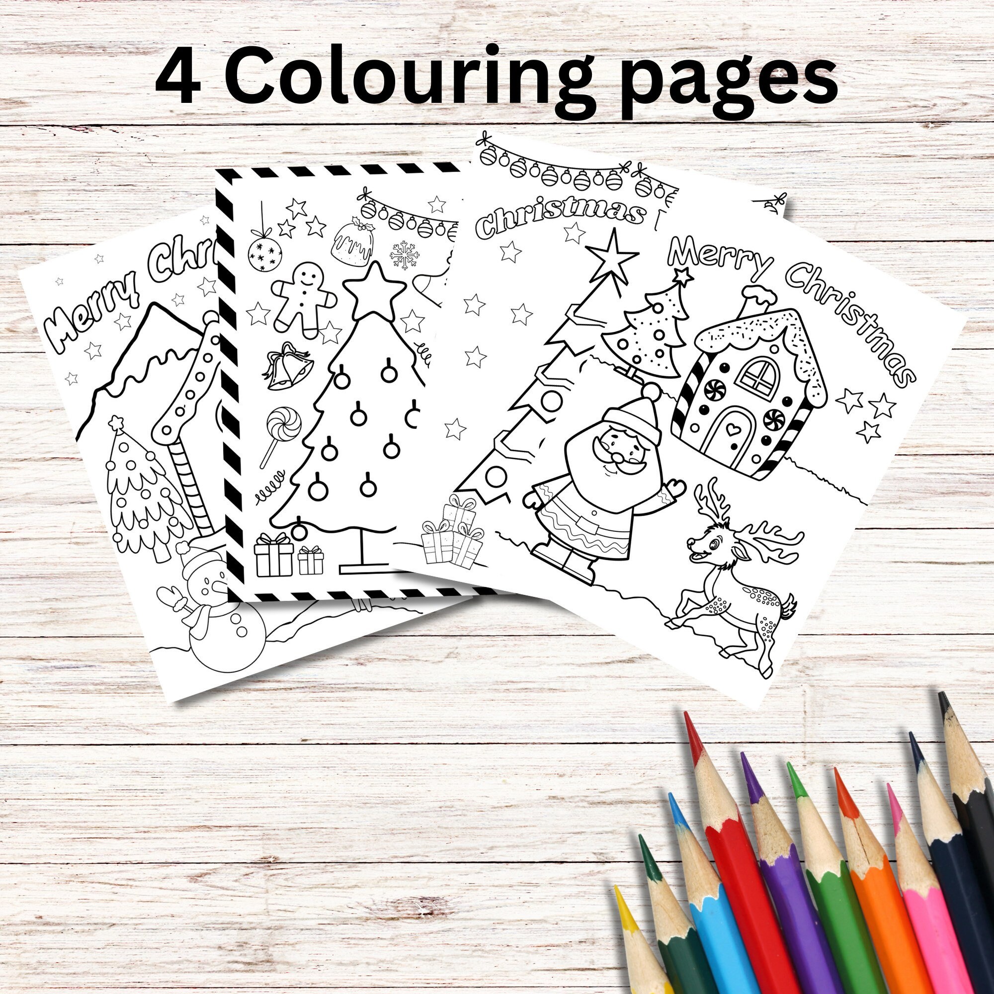 Letter to Santa Coloring Page With Bonus Coloring Sheets - Etsy