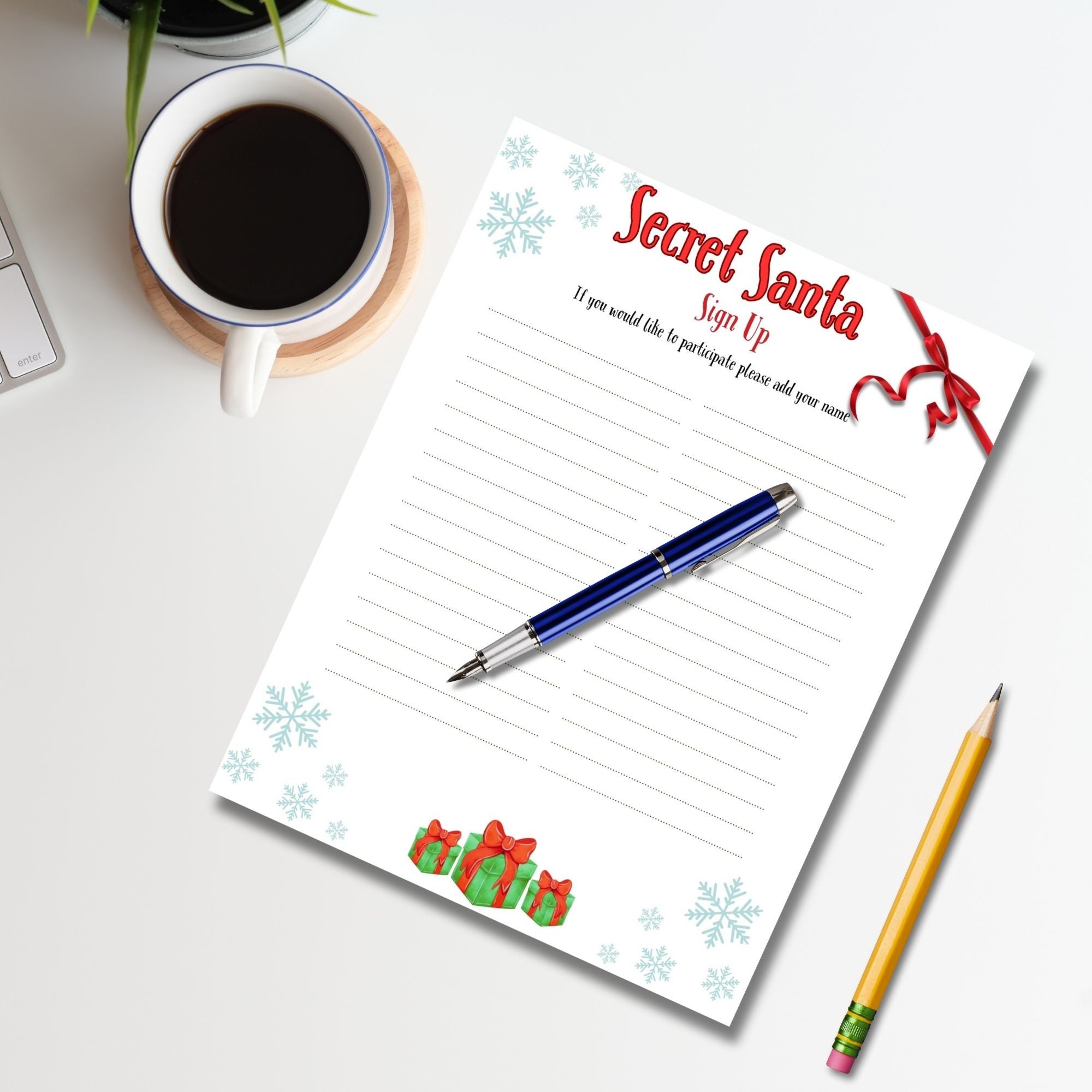 Secret Santa Questionnaire for Co-workers, Secret Santa Gift Exchange ...