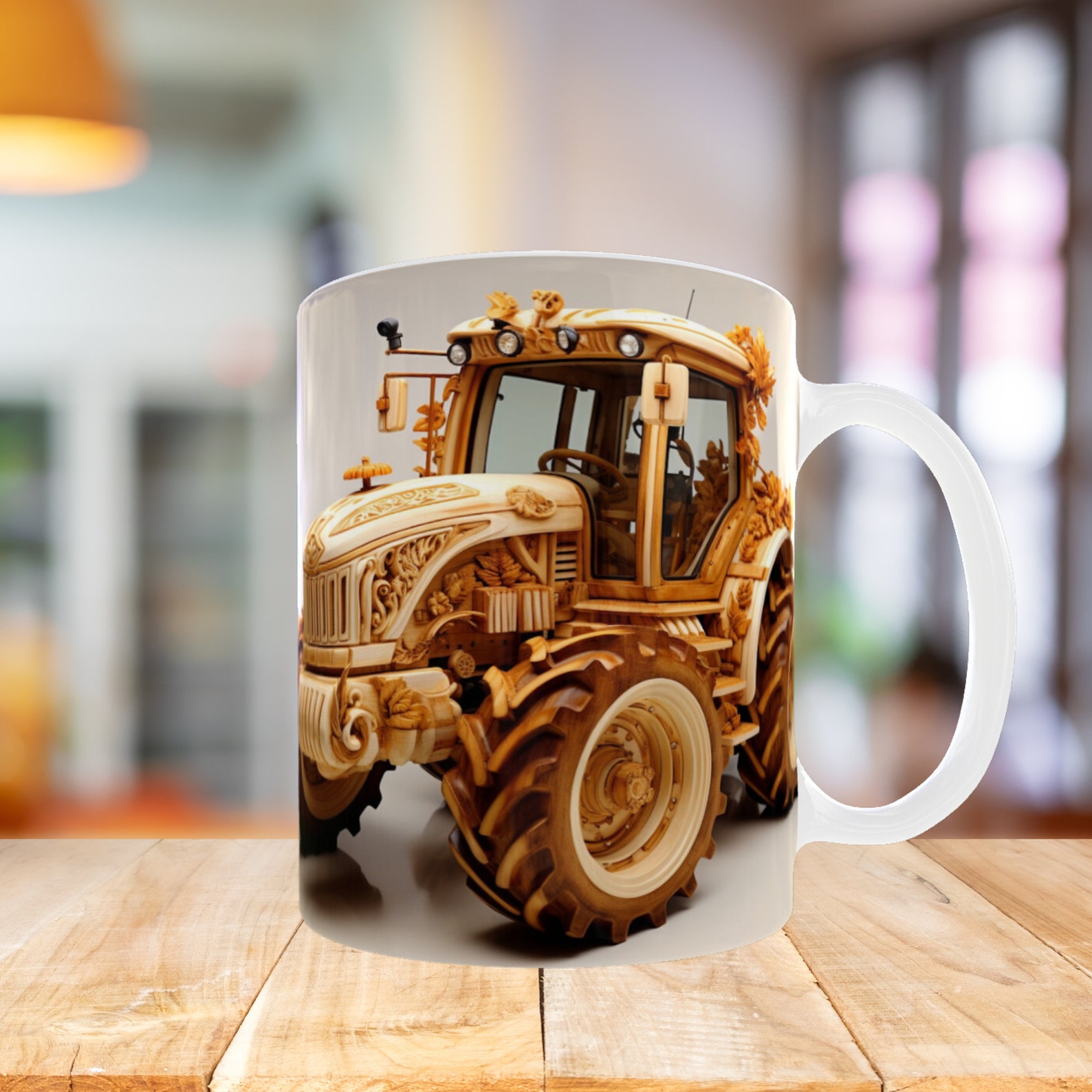 Wood Tractor Mug Template Set, 11oz, 12oz and 15oz Mug Template, 3D Mug ...