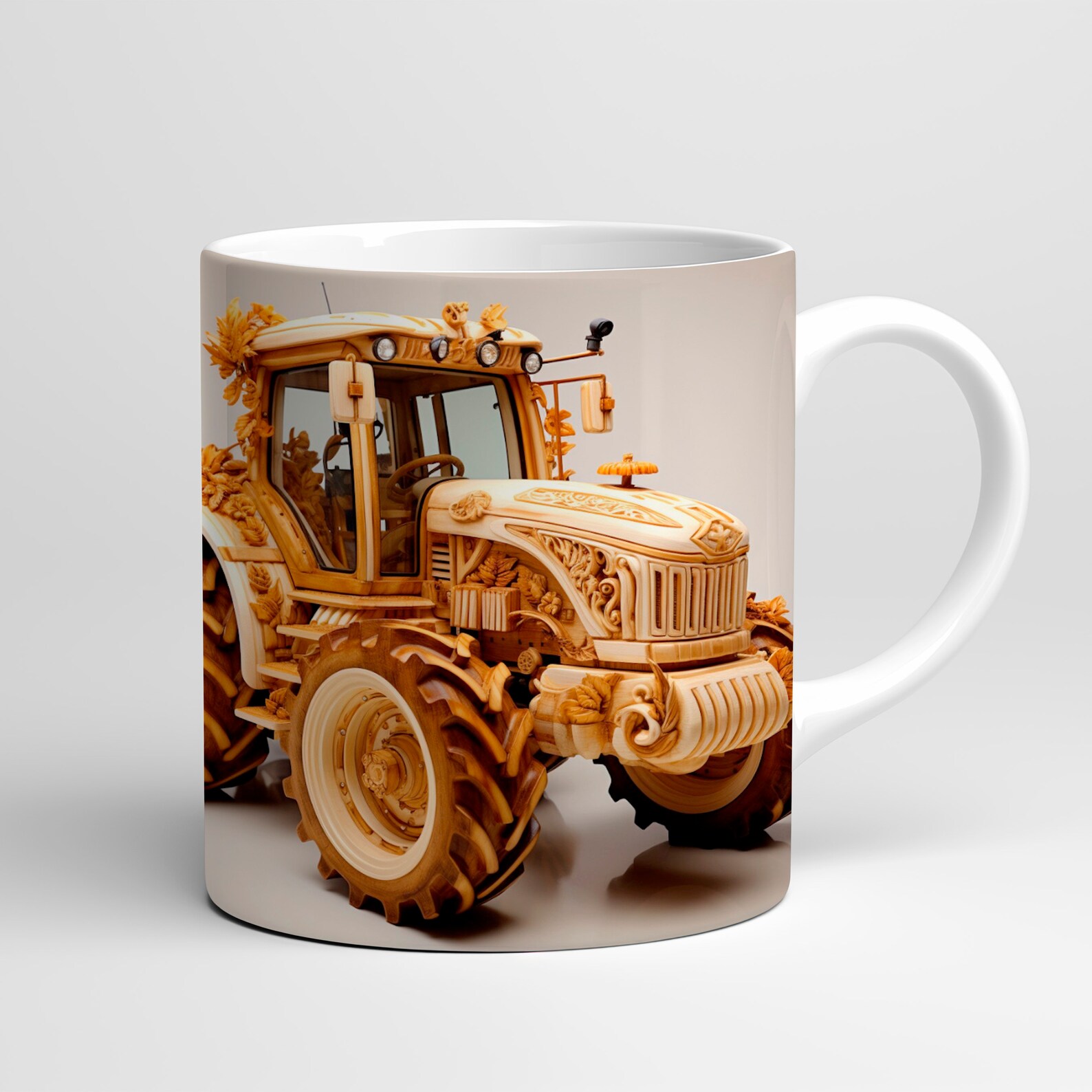 Wood Tractor Mug Template Set, 11oz, 12oz and 15oz Mug Template, 3D Mug ...