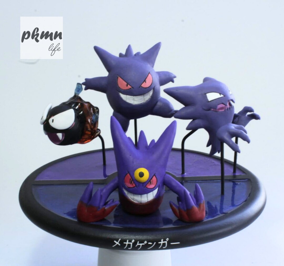 Mega Gengar, Gengar, Haunter & Gastly Pokemon Figures - Etsy