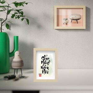 Handwriting Vietnamese New Year Quotes frame Included, Lunar New Year ...