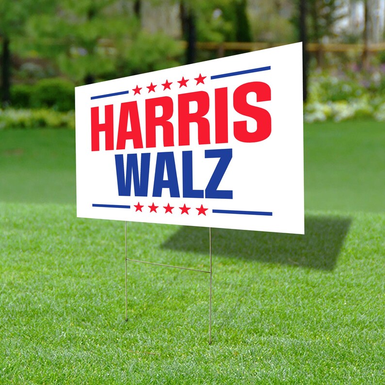 Harris Walz Yard Sign, Kamala Harris Tim Walz 2024 Sign, Harris Walz ...