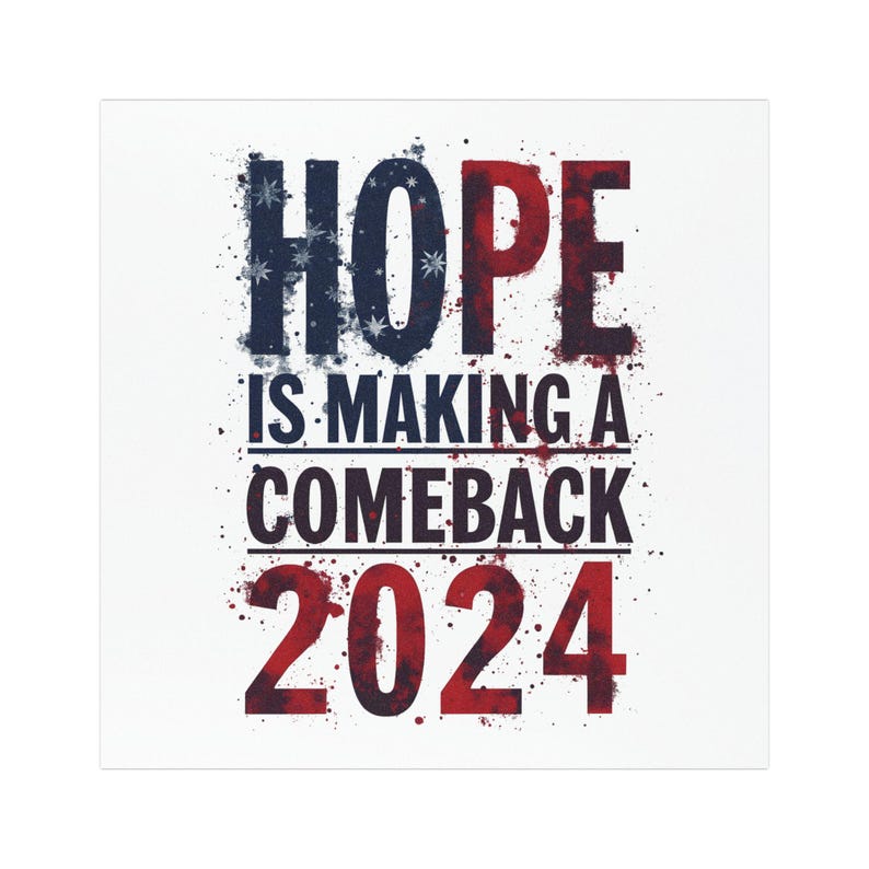 Hope is Making A Comeback 2024 Car Magnet, Harris Walz Magnet ...