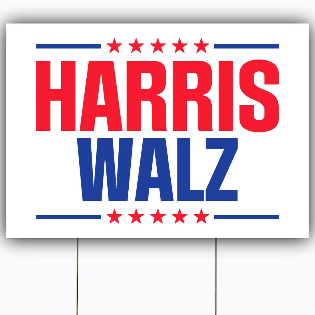 Harris Walz Yard Sign, Kamala Harris Tim Walz 2024 Sign, Harris Walz ...