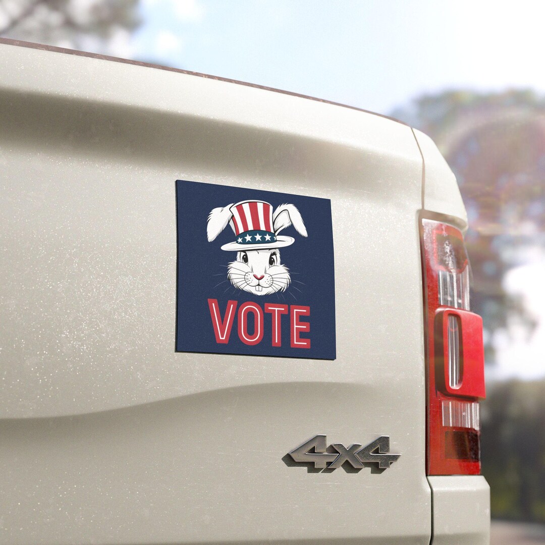 Vote Rabbit Car Magnet, Kamala Harris Car Magnet, Presidential Election ...