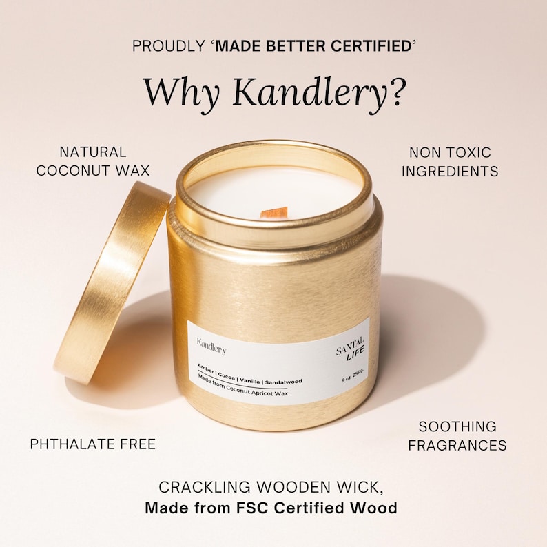 Japanese Onsen | Wood Wicks | Gold Candle Tin | Coconut Wax | Gift Idea ...