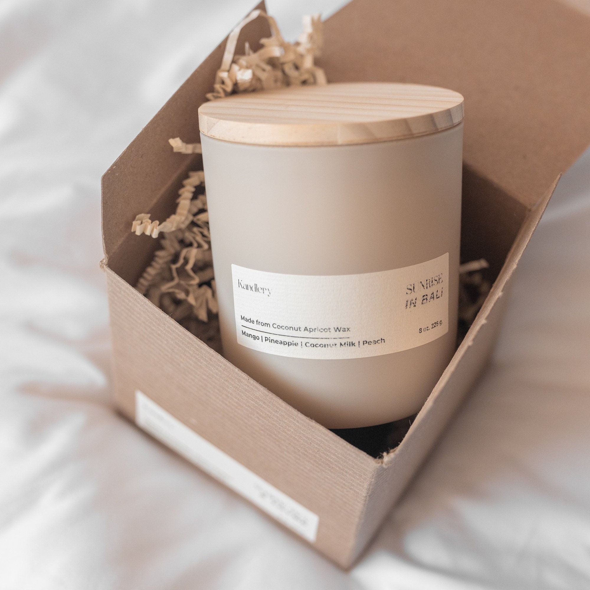 Coconut Mango | Sunrise in Bali | Wood Wicks | Matte Cream Jar ...