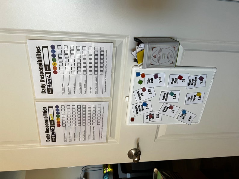 Kids Daily Responsibility Chart | Daily Routine Chart | Chore Chart ...