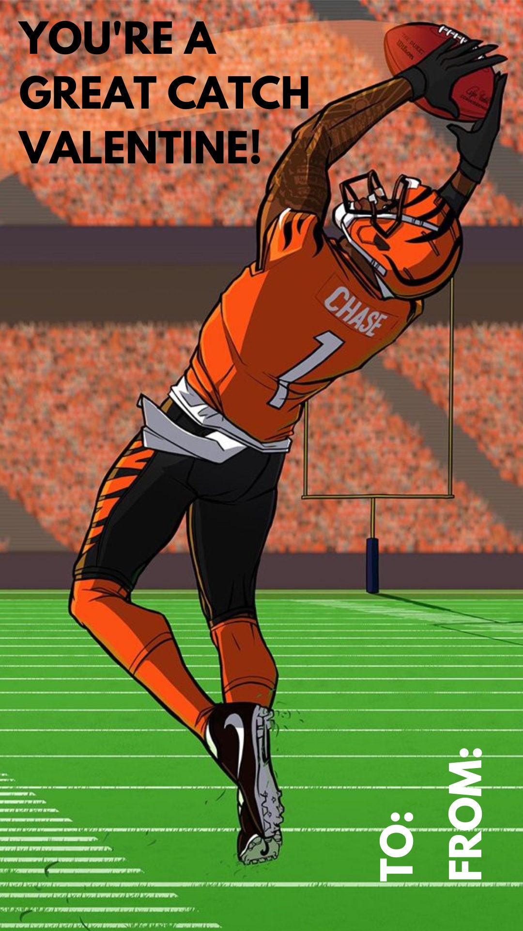 Jamarr Chase Football Valentine for Kids - Etsy