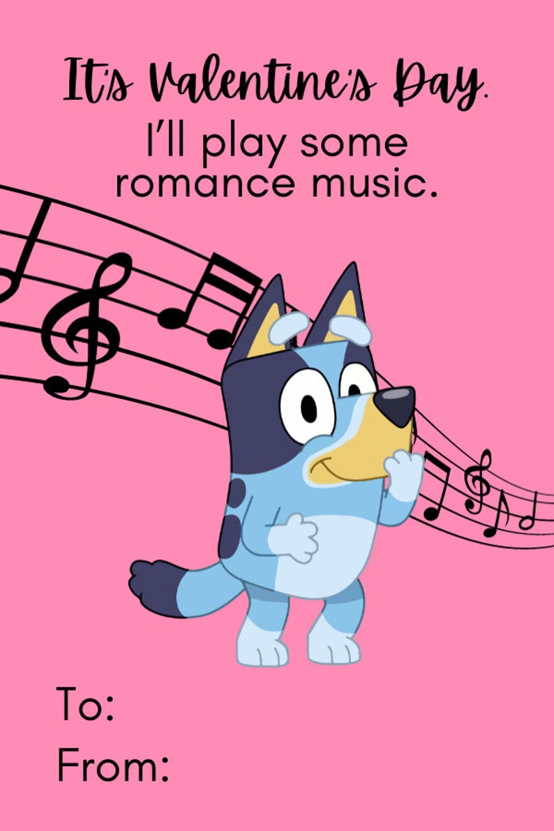 Be Romance Bluey Valentine | Printable | Instant Download | Children's ...