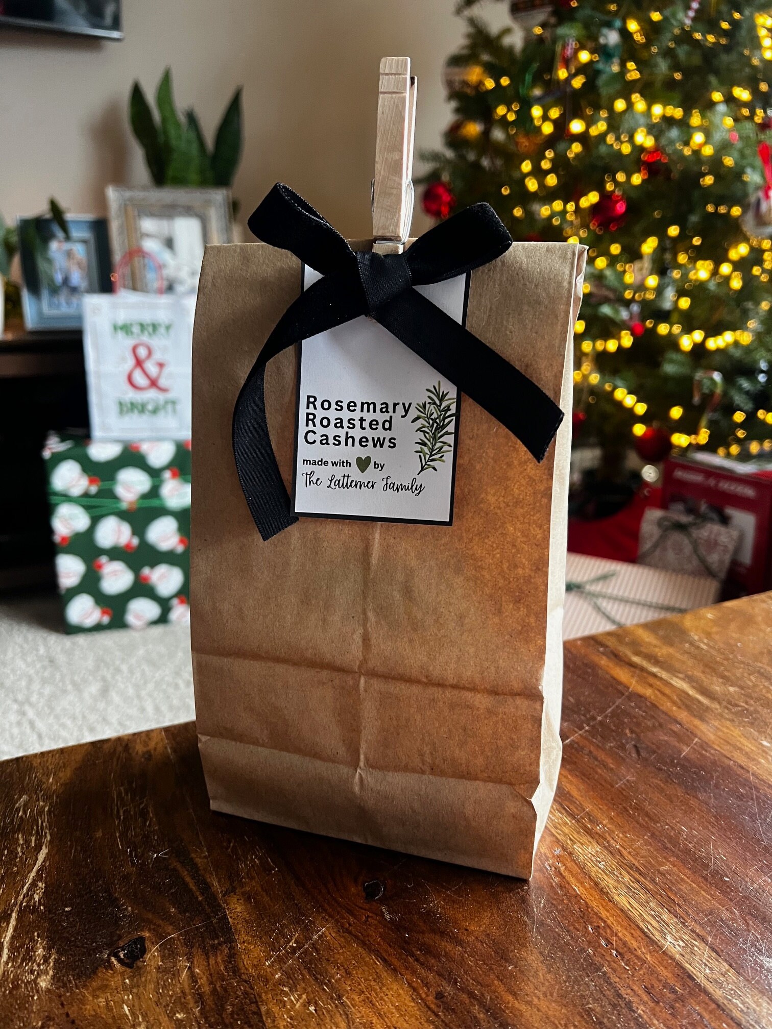 Rosemary Roasted Cashews Gift Tag | DIY Gift | Christmas Gift Tag - Etsy