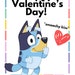 Smoochy Kiss Bluey Valentine Printable Instant Download Children's ...