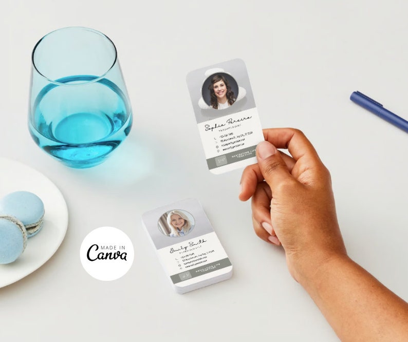 Therapist Business Card Template | Canva | Editable | Instant Download ...