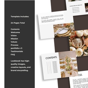 Stunning Event Planner Portfolio Lookbook Template | Editable Canva ...