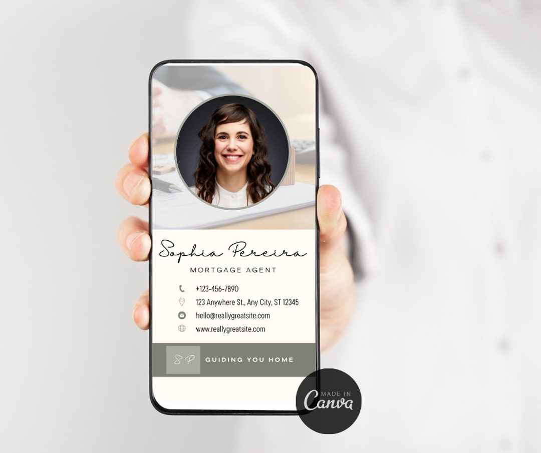 Mortgage Agent | Lender | Loan Officer | Digital Business Card Template ...