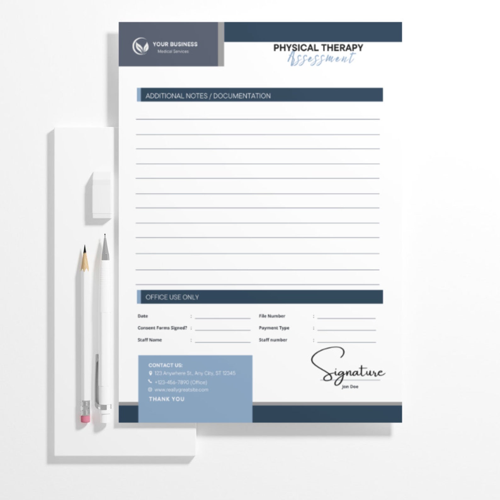 Physical Therapy Assessment Canva Template - Etsy