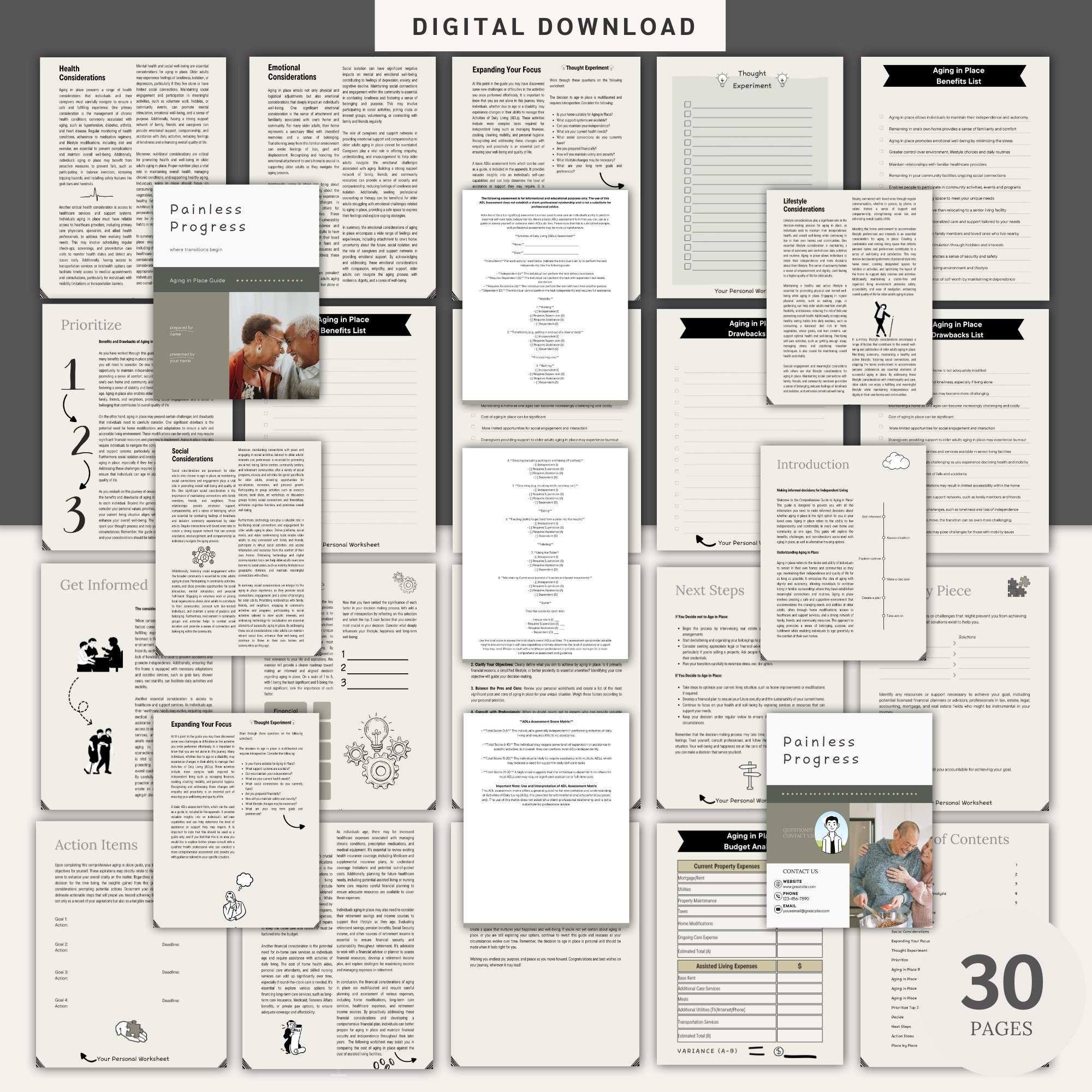 Aging in Place Guidebook Canva Template | Lead Magnet | Comprehensive ...