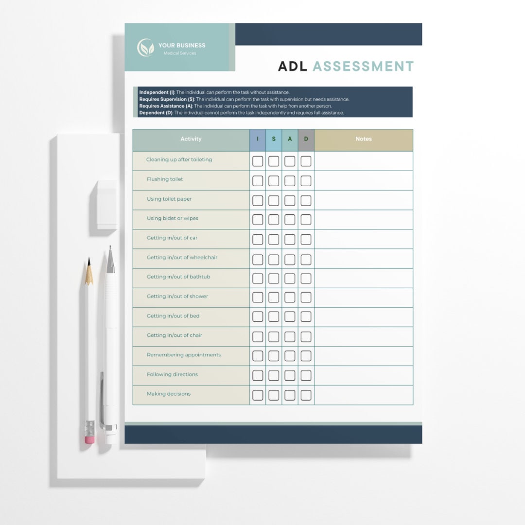 ADL Assessment Canva Template - Etsy