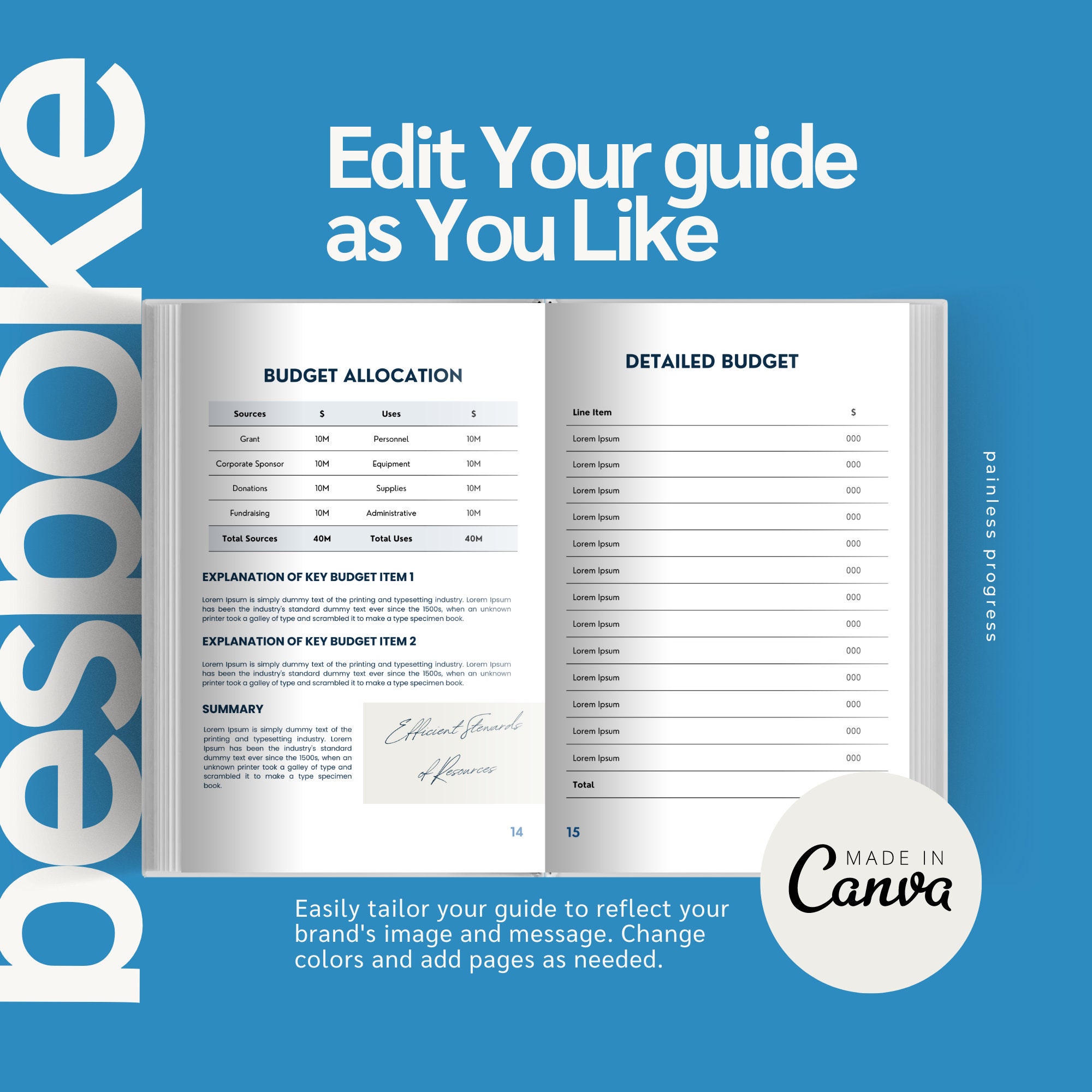 Grant Proposal Template: Minimalist Design for Canva (digital Download ...