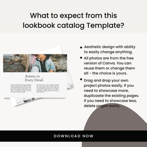 Stunning Event Planner Portfolio Lookbook Template | Editable Canva ...