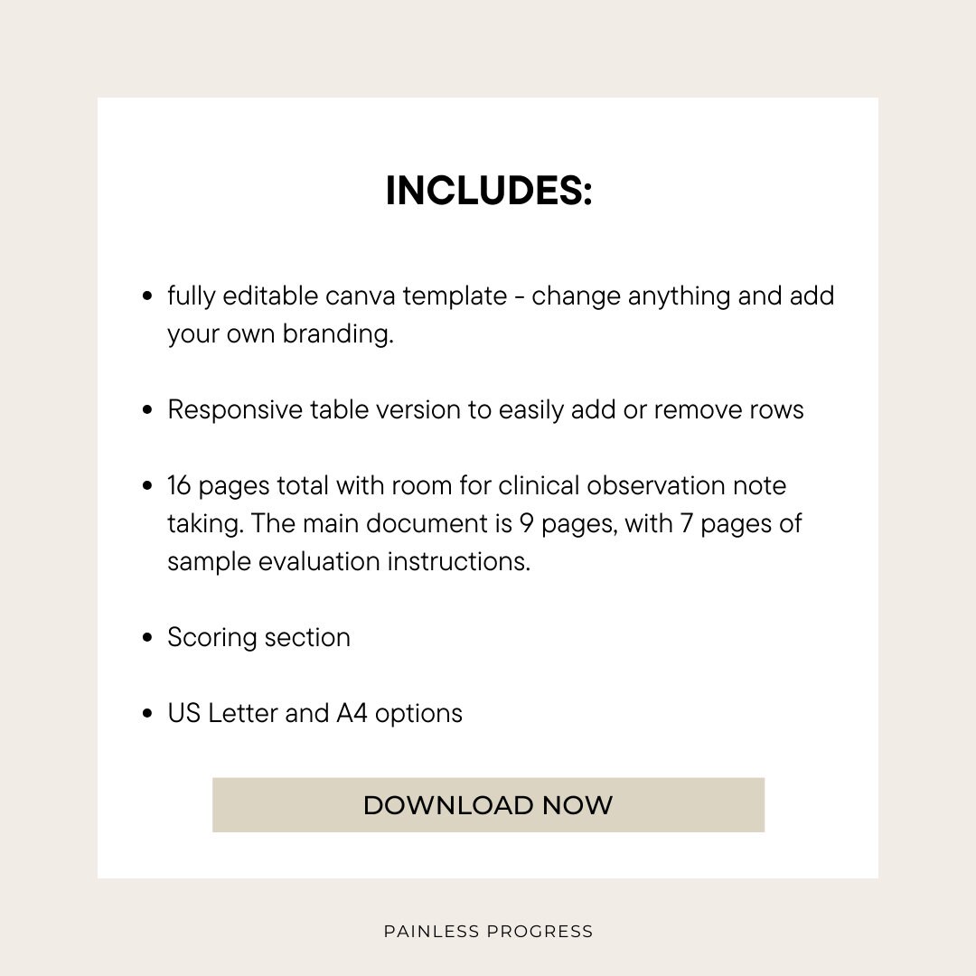 Functional Capacity Assessment Canva Template - Etsy