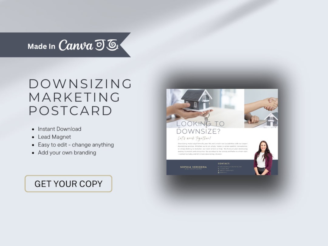 Downsizing Made Simple | Real Estate Prospecting Postcard | Realtor ...